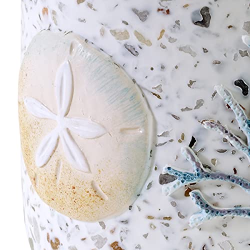 Avanti Linens - Covered Jar, Countertop Organizer, Sea Inspired Home Decor (Coastal Terrazo Collection)