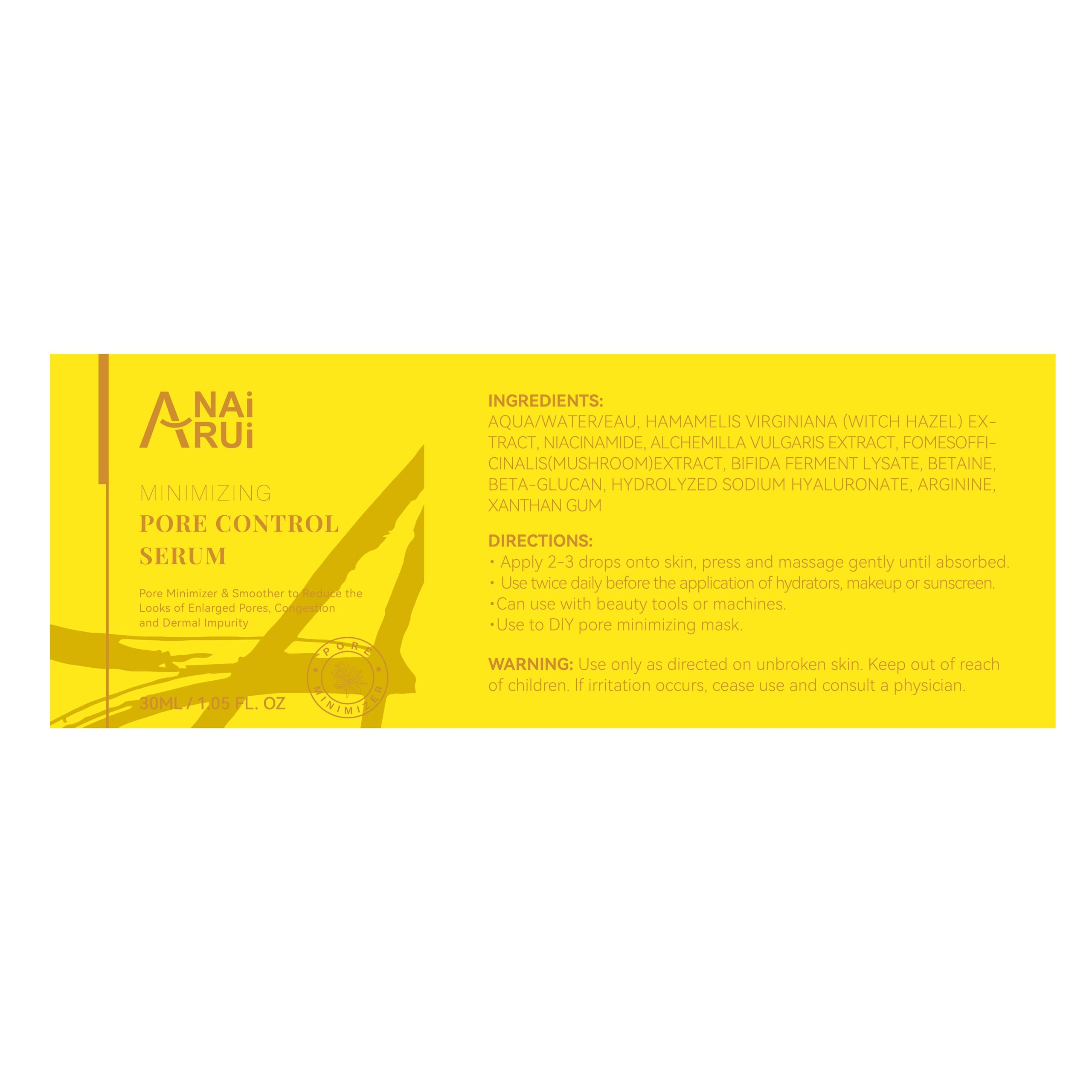 ANAI RUI Pore Minimizer Serum, Pore Minimizer for Face, Pore control,Minimizing, Shrinking, Tightening Pores, Refine Skin Texture 1 fl.oz