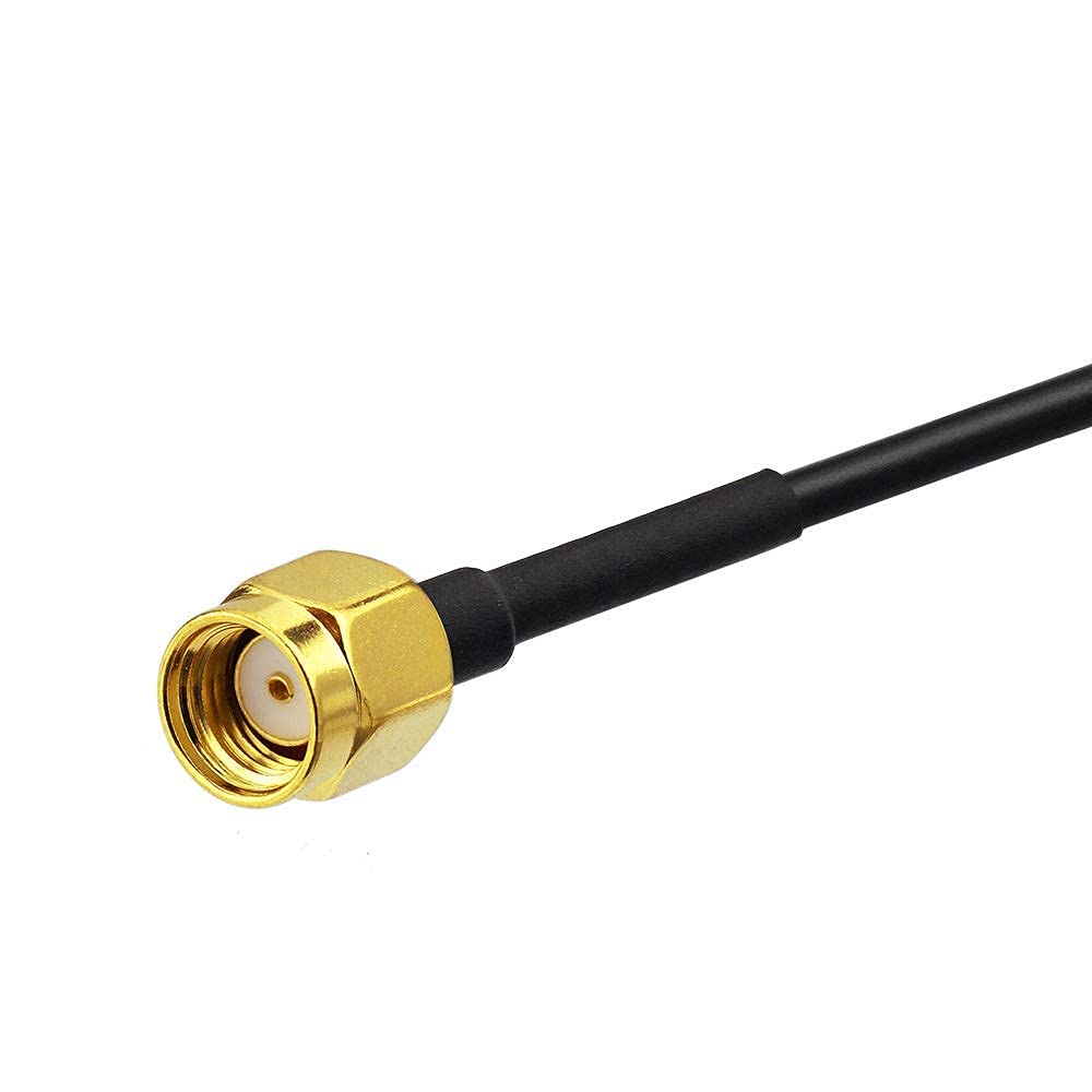 Bingfu WiFi Antenna Extension Cable 50 feet RP-SMA Male to RP-SMA Female Bulkhead Mount Double Shielded Low Loss -100 Cable for WiFi Wireless Router Hotspot Security IP Camera