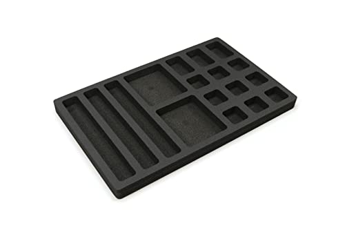 1 Pc of Stackable Jewelry Tray Display Organizer Grid 16x10 Black Foam Ear Ring Bracelet