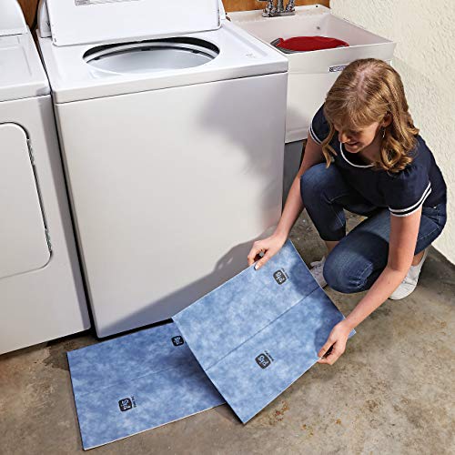 PIG Water Absorbent Mat - Reusable - 50 Pack - 15" x 19" Pads - Blue and White - PM50539