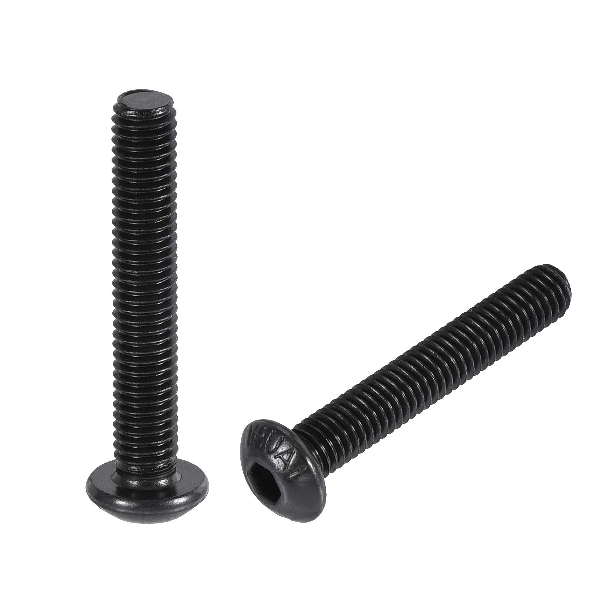 uxcell M5x30mm Hex Socket Button Head Cap Bolts Screws Carbon Steel 100pcs