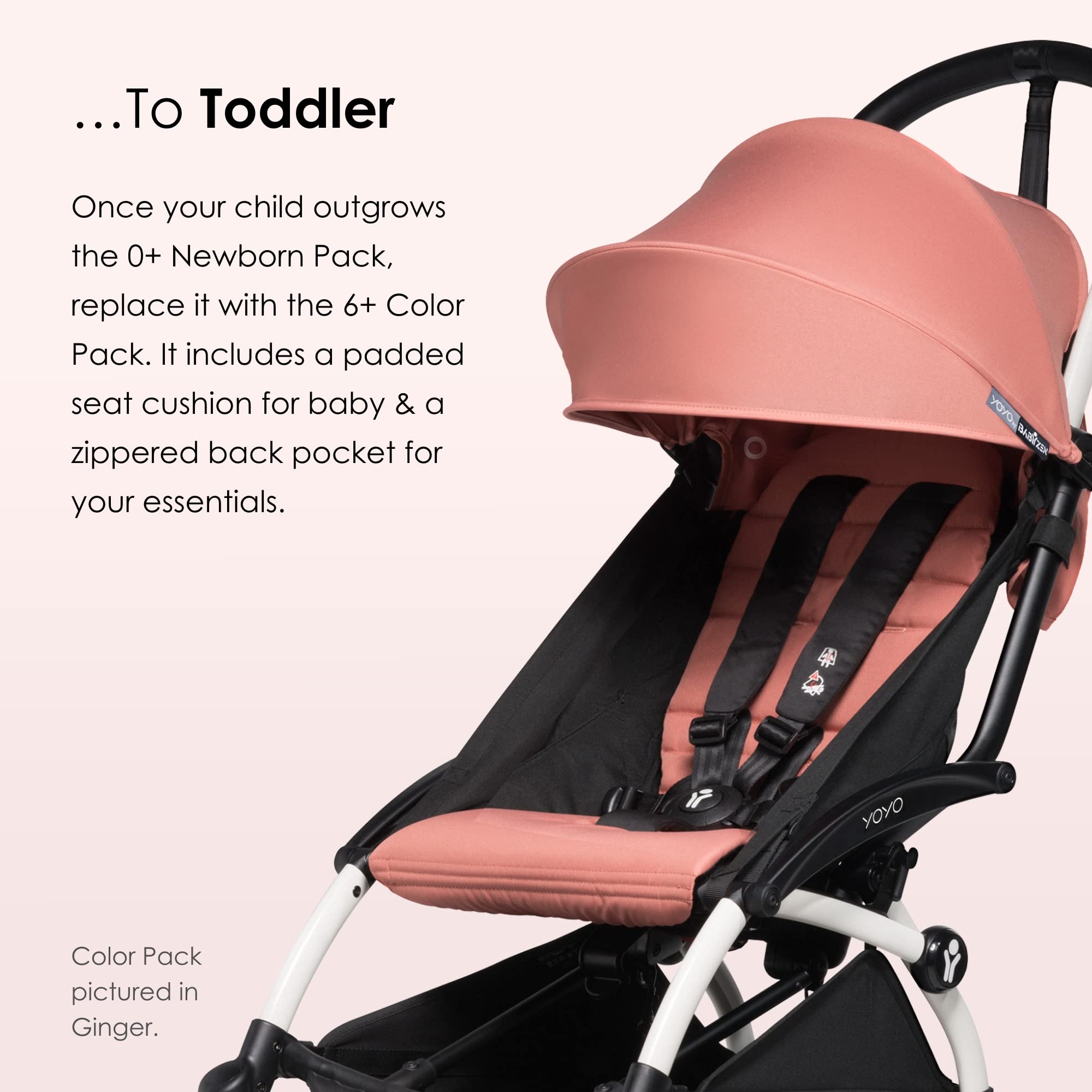 BABYZEN YOYO2 Stroller & 0+ Newborn Pack - Includes White Frame, Red 6+ Color Pack & Red 0+ Newborn Pack - Suitable for Children Up to 48.5 Pounds