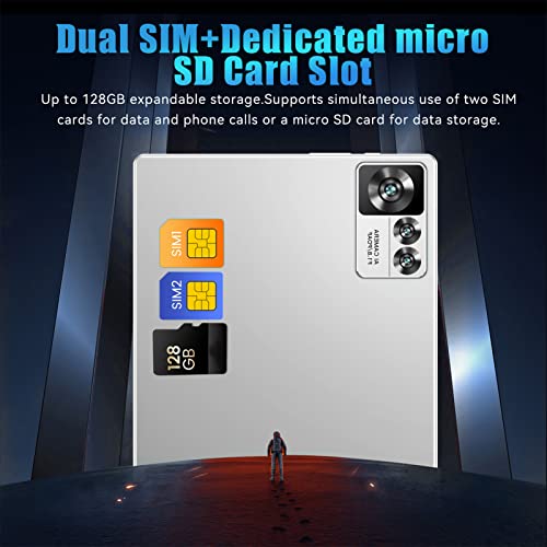 10.1 Inch HD Tablet, 12S pro Touch Screen 5G WiFi Dual Band Tablet PC for Android12, 8GB RAM 256GB ROM, 7000mAh Octa Core 4G Unlocked Tablet with Dual Camera for Daily Life