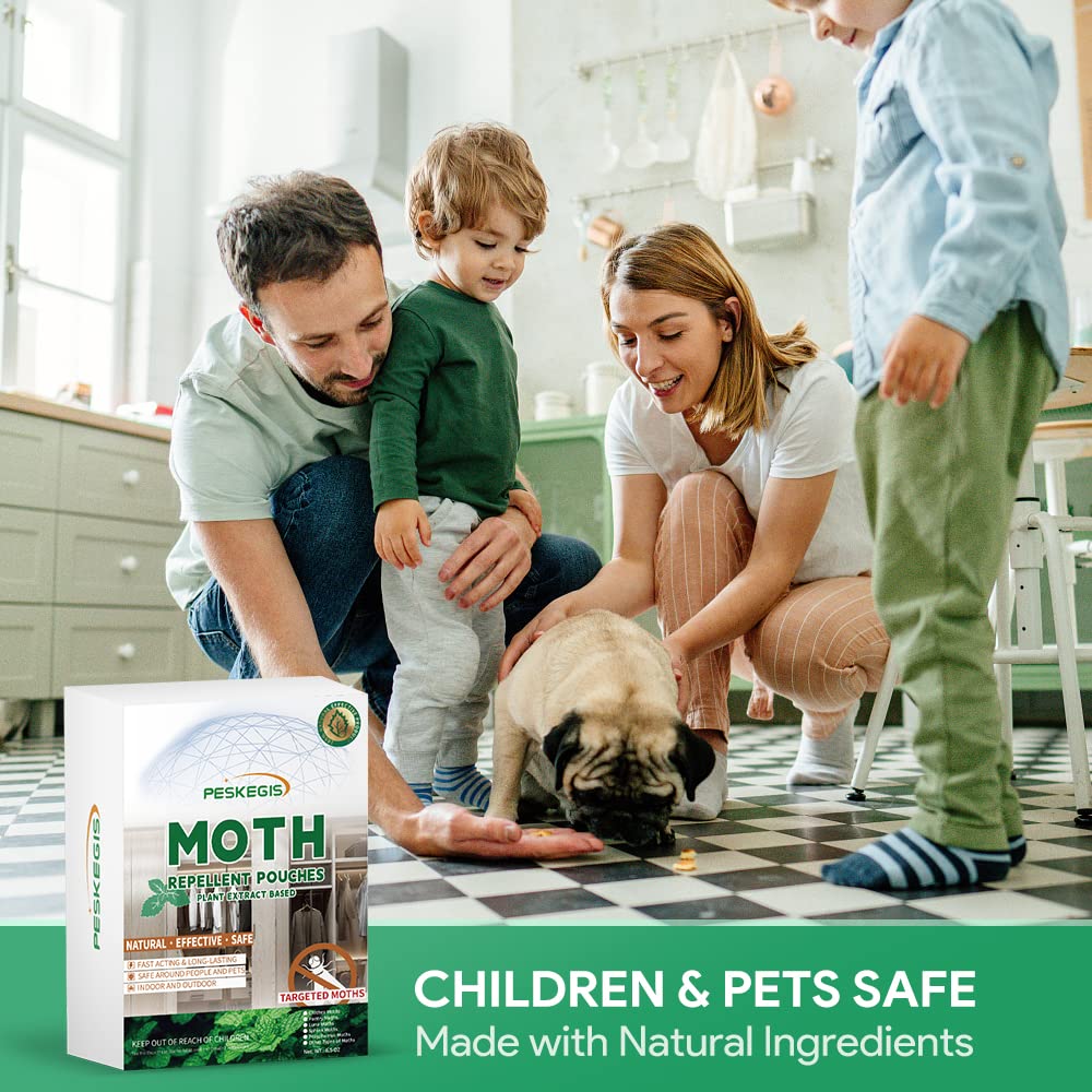10 Pack Moth Repellent for Closets Safe for Use Around House, Natural Ingredients Moth Repellent Pouches for Moth Away in Clothes Storage and Drawers Provide Long-Lasting Protection