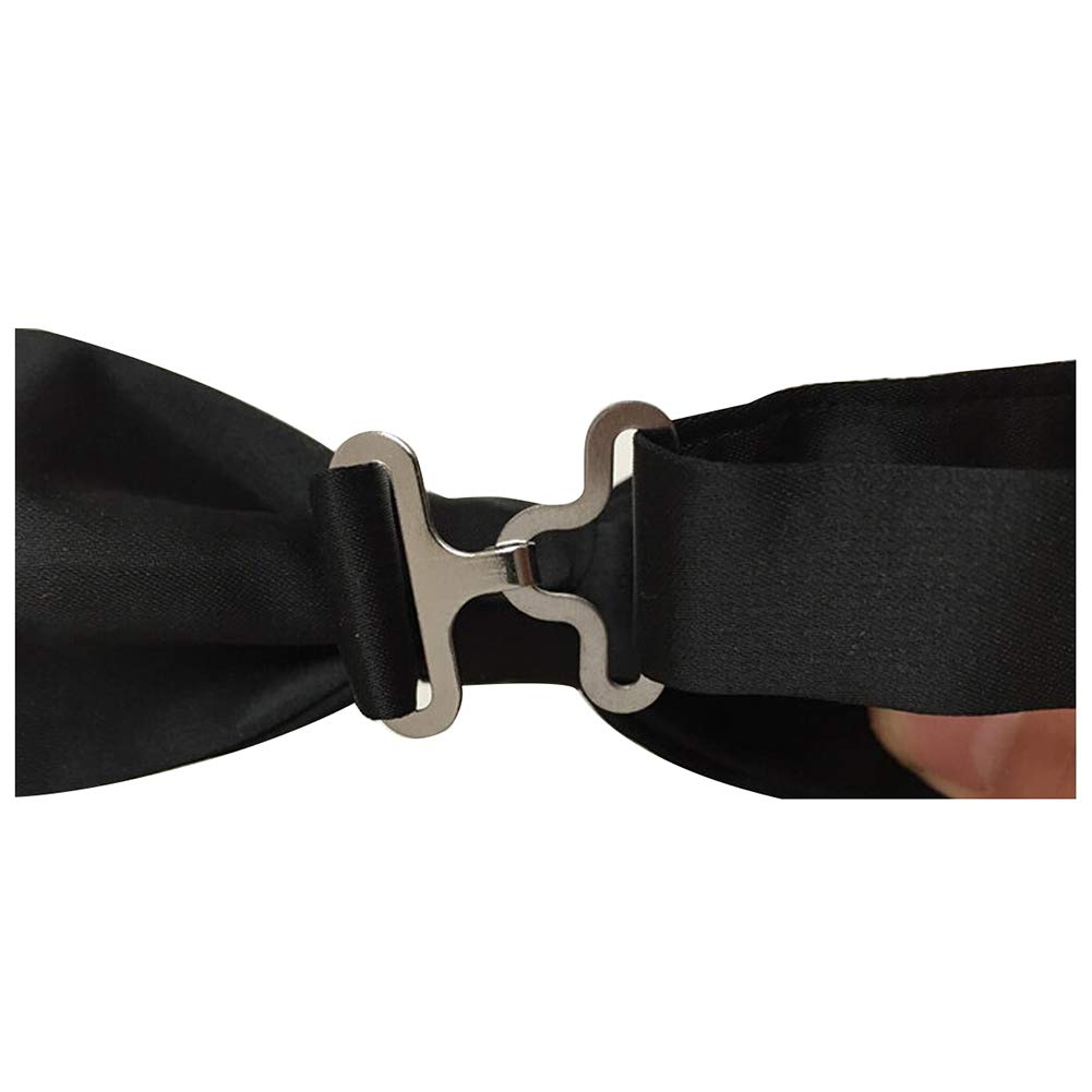 100 Sets Adjustable Bow Tie Hardware Clip Set, Metal Cravat Clip Hook Fastener for Necktie Strap