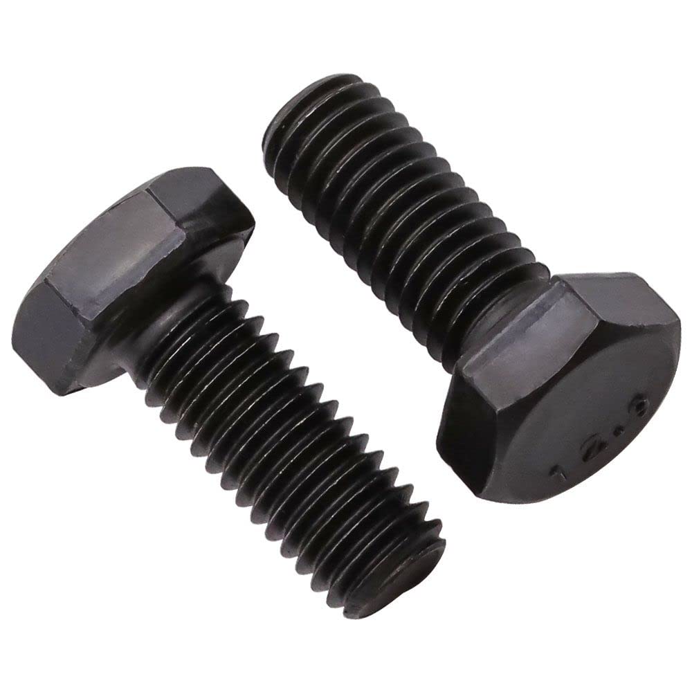 M8 x 20 mm (20 pcs) Hex Bolts Hex Screws, Black Oxide Finish Hexagon Head Bolts, 12.9 Grade Alloy Steel, Full Thread, Machine Thread