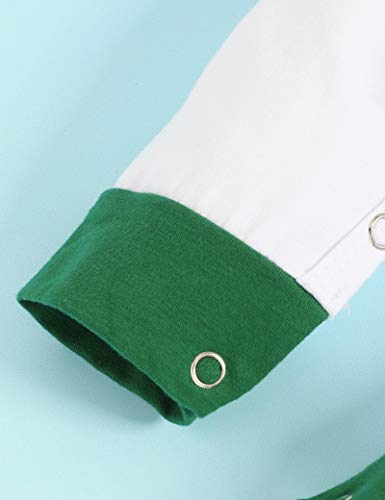 WALSONER My First St Patrick's Outfit Baby Boy Stripe Hooded Romper Bodysuit St.Patrick's Day Clothes 6-9 Months