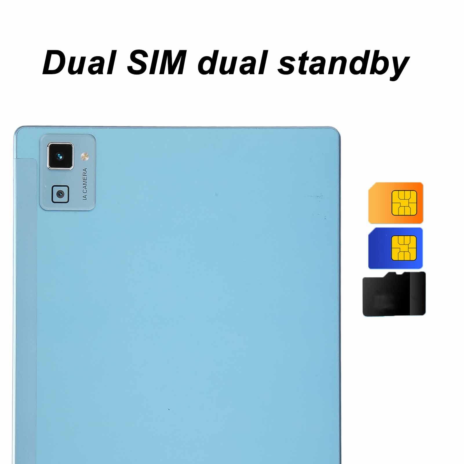 10.1 Inch Tablet, 4G Calling Tablet, Fast Charging Tablet, 1960x1080 FHD Large Screen, 6GB RAM 128GB ROM, Android 10.0 System, 5000mAh, Bluetooth 5.0, 5G WiFi (Blue)