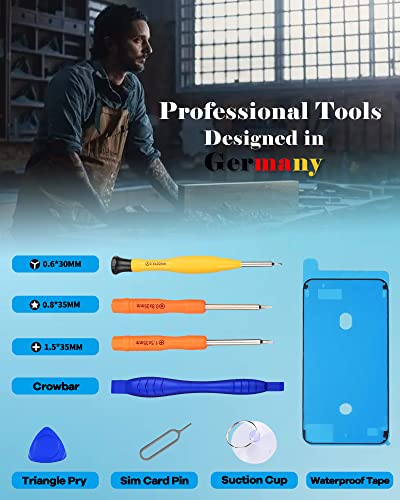 Ayake for iPhone XR Screen Replacement, Full Assembly Retina LCD Touch Display Digitizer with Repair Tools for A1984, A2105, A2106, A2108 True Tone Programmable Black