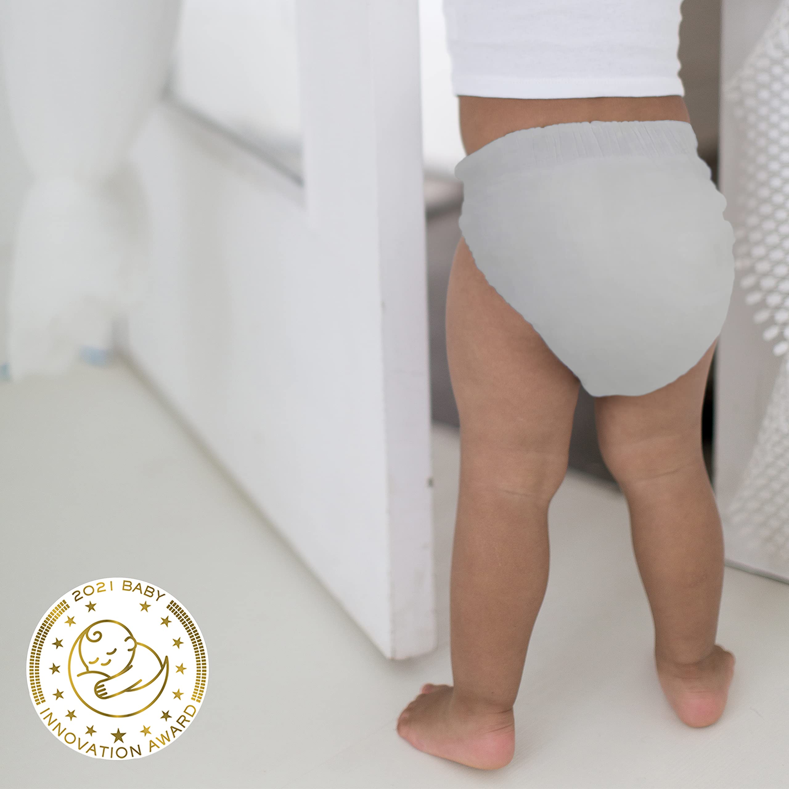Amazing Baby Hybrid Cloth Diaper Cover with Pocket-Sling, Large, Sz 4 (22-40 lbs), Use Boosties Inserts, Gray, SmartNappy Set includes Swim Cover + Tri-fold Insert + Booster Pad