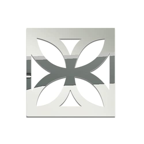 30Pcs Mirror Wall Stickers Mirror Decals Tiles Border DIY Wall Decor Sticker for Living Room Home Background Bathroom