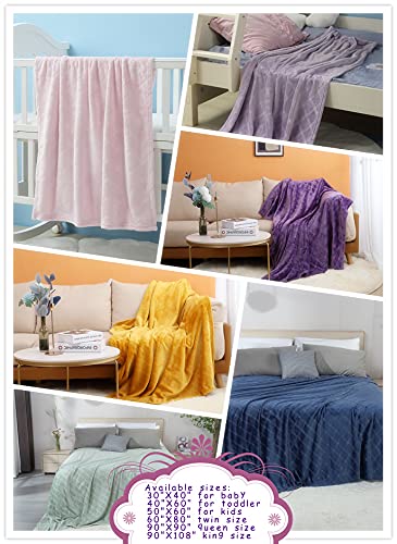 CREVENT Plush Super Soft Lightweight and Breathable Baby Blanket for Girls Infants Stroller Crib Bed Spring Summer All Seasons Use(30"X40" Pink)