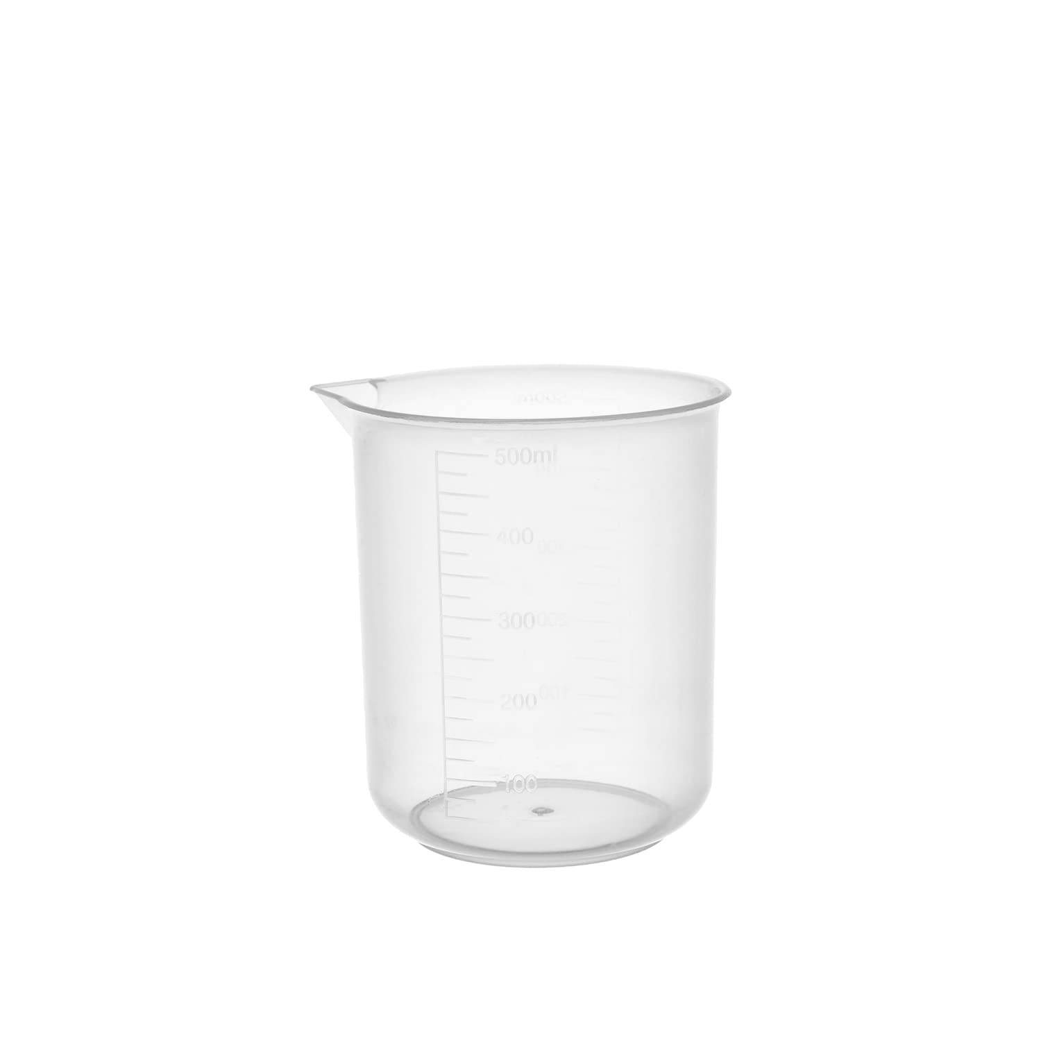 Aicosineg 2Pcs Measuring Cups 500ml Plastic Graduated Cups PP Plastic Graduated Beaker Clear Scale Cups Liquid Measuring Mixing Cups Graduated Plastic Measuring Cup for Lab Kitchen Liquids Transparent