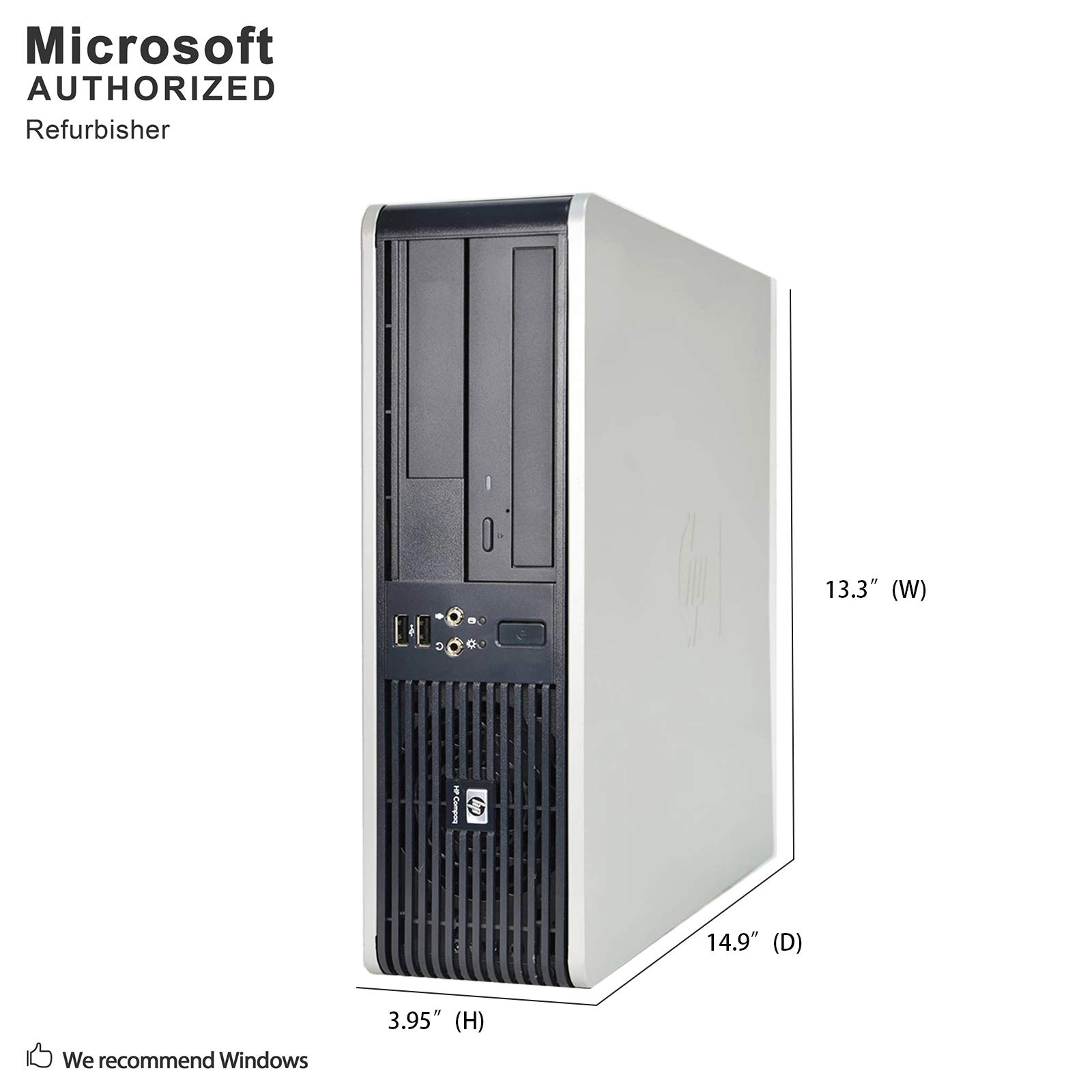 HP Small Form Factor Desktop PC Computer Package, Intel Quad Core i5 up to 3.4GHz, 8G DDR3, 1T, DVD, VGA, DP, 20 Inch LCD Monitor(Brands May Vary), Keyboard, Mouse, Windows 10 Pro 64 Bit (Renewed)
