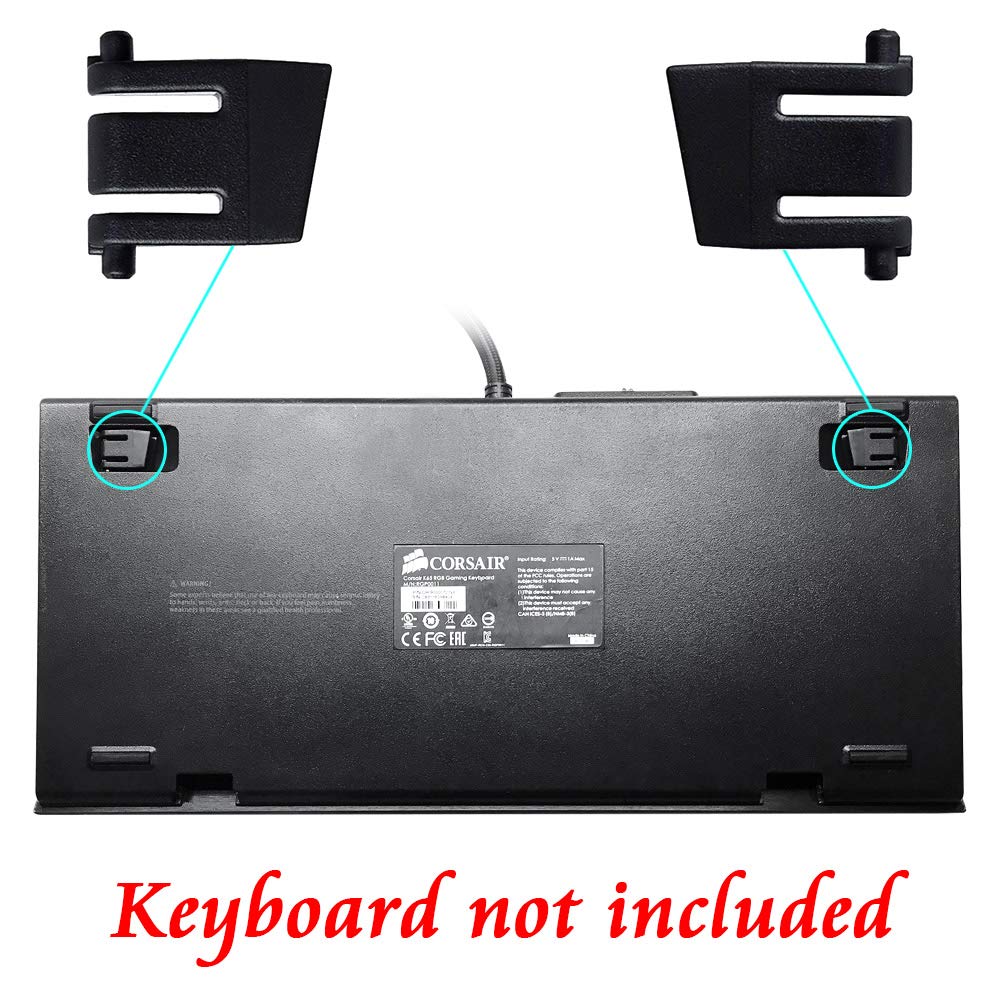 HUYUN Stand Foot Replacement Accessories Parts for Corsair K65 K63 LUX RGB Mechanical Gaming Keyboard (1 Pair Stand Foot)