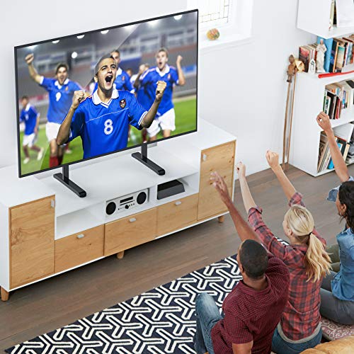 Universal TV Stand, Table Top TV Stand Base Replacement for Most 37 to 80 Inch LCD LED TVs, 4 Height Adjustable TV Legs with Cable Management Hold up to 100lbs,Max VESA 800x400mm,Black(SG81901)