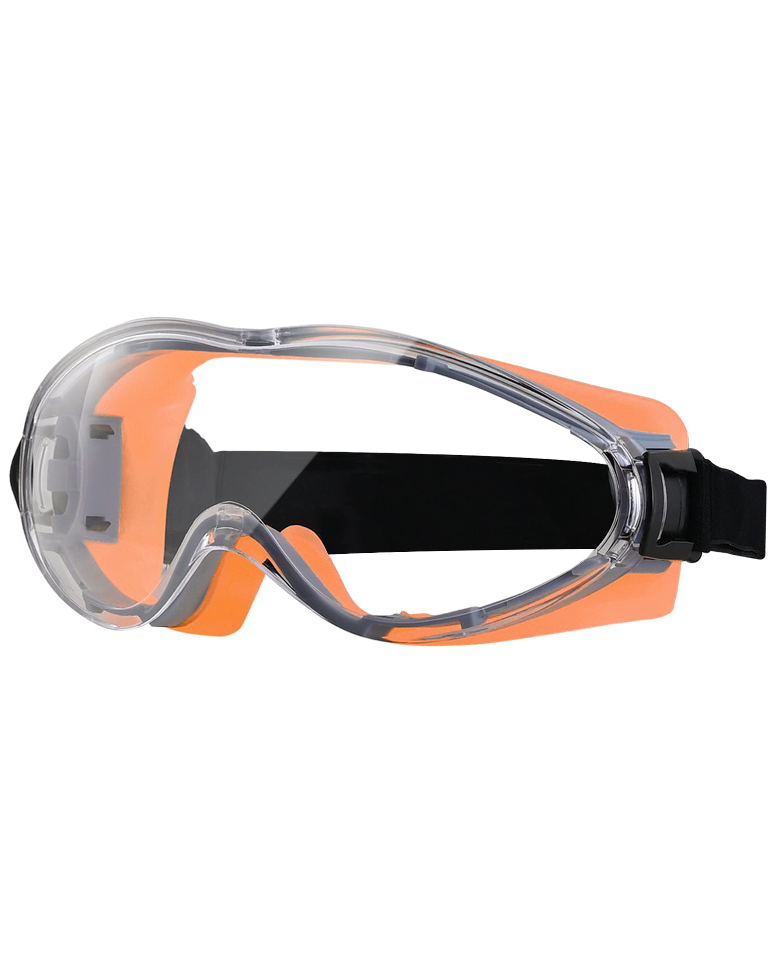 PACIFIC PPE Safety Goggles Over Glasses for Men and Women, Anti Fog Scratch Resistant, Eye Protection, Adjustable Elastic Headband