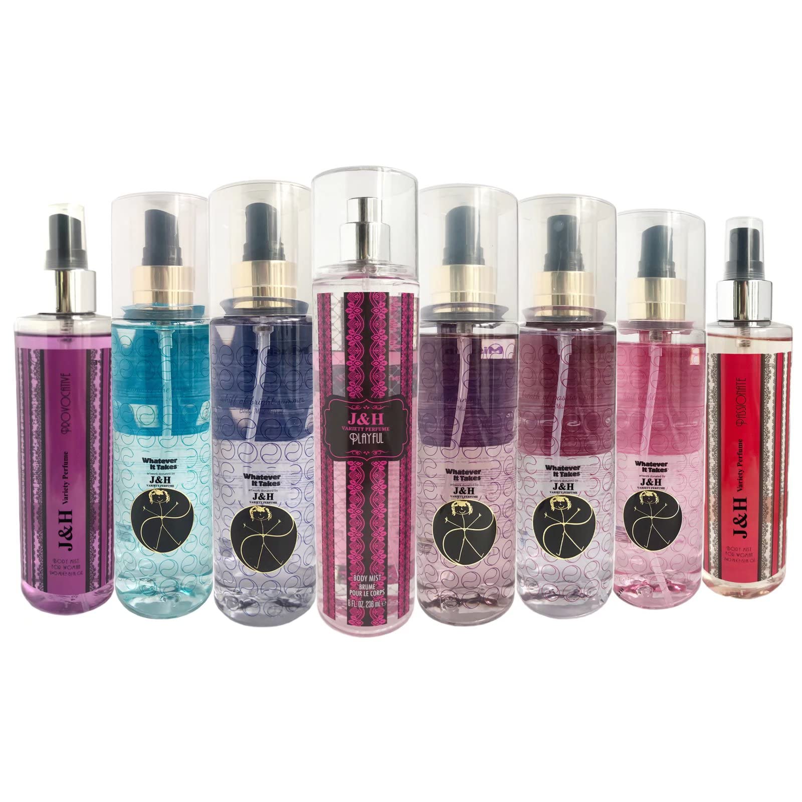META-BOSEM (8-Bottle included Fragrance Mist for Women Body Spray, Refreshing Variety Scents, Wonderful Gift, 8 Fl Oz/240 Ml Each