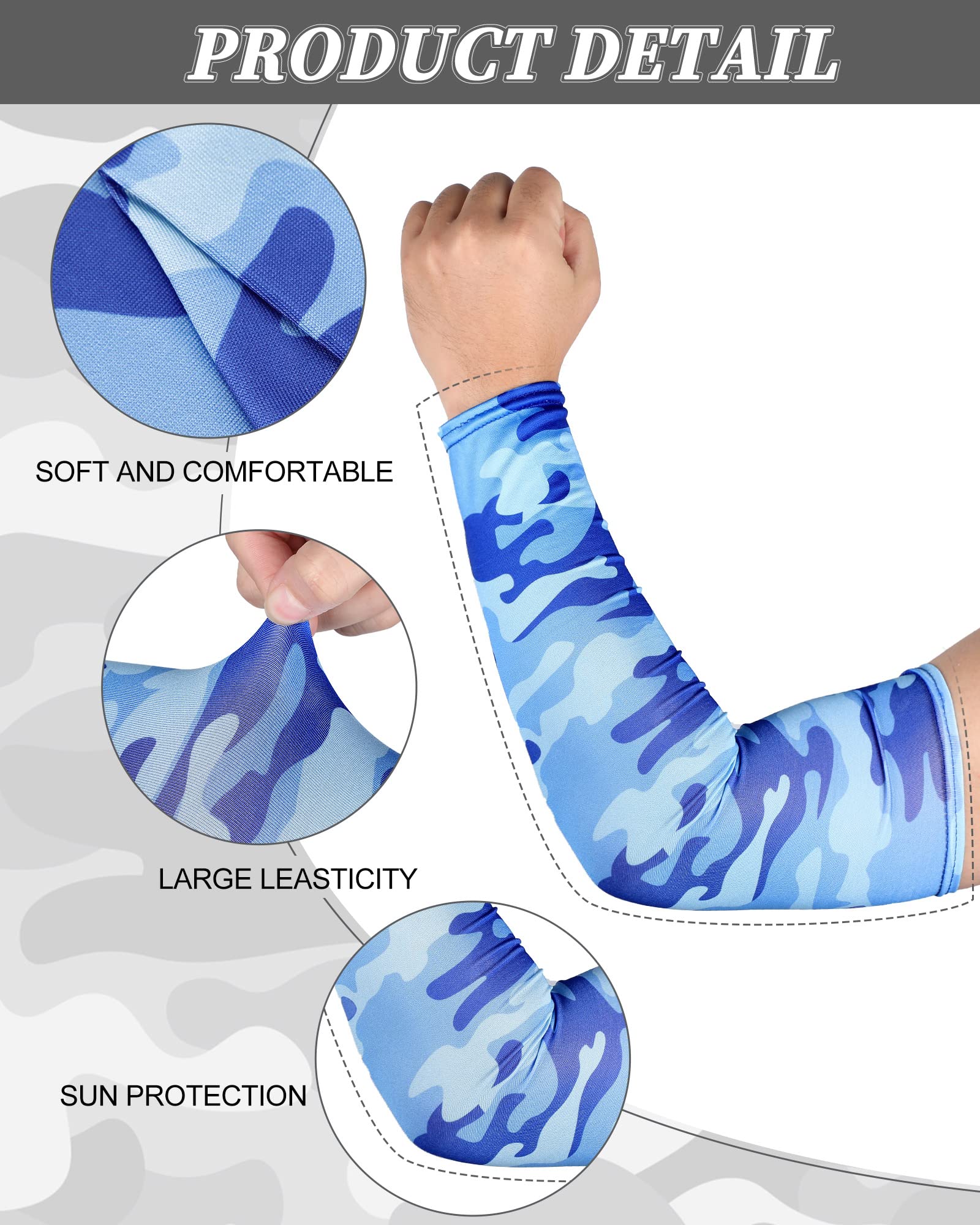 10 Pair Unisex UV Protection Arm Sleeves Ice Silk Arm Cover Sleeves Long Sleeves to Cover Arms Assorted Arm Covers，Medium(Bright Pattern)