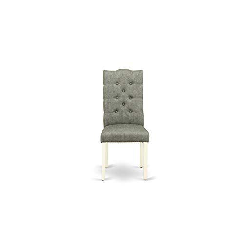 East West Furniture AVEL7-LWH-07, Linen White