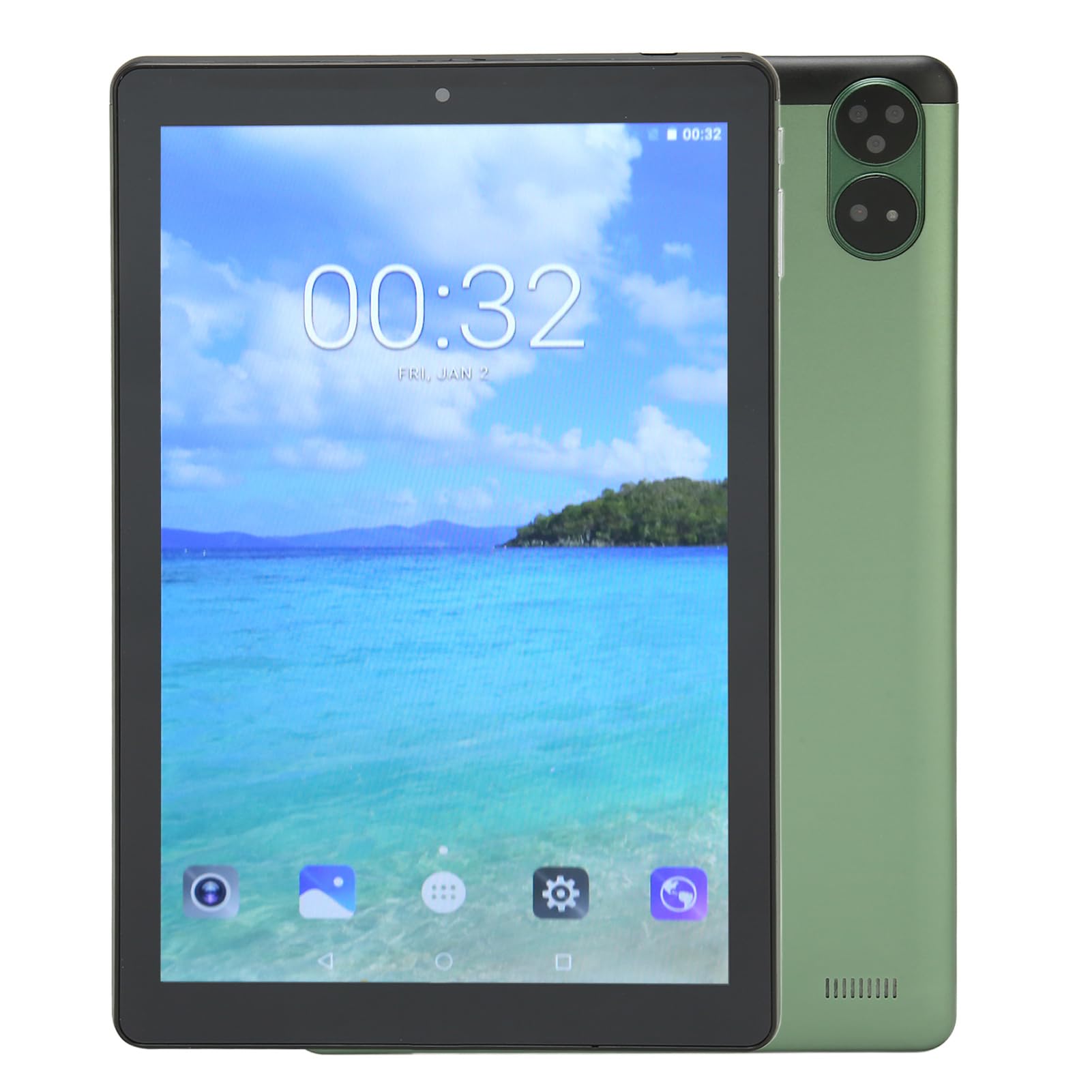 10.1 Inch Tablet PC, HD Tablet 6GB RAM 128GB ROM FHD Screen 5GWIFI 100β240V for Work for Entertainment for Android 10 (Green)