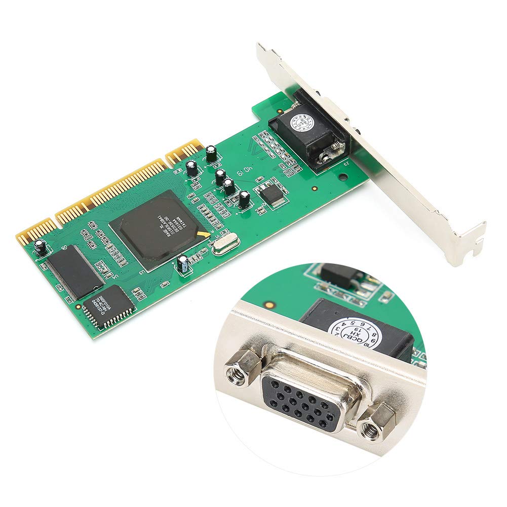 8MB Graphics Card VGA PCI 32Bit for Server, Industrial Computer Multi-Display for Rage XL, 32Bit PCI VGA Video Card, 64Bit PCI-X Universal Video Card for Desktop Computers