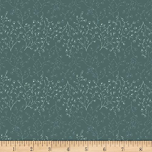 Art Gallery Fabrics Art Gallery Gathered Verdure Spruce Fabric, Blue Green