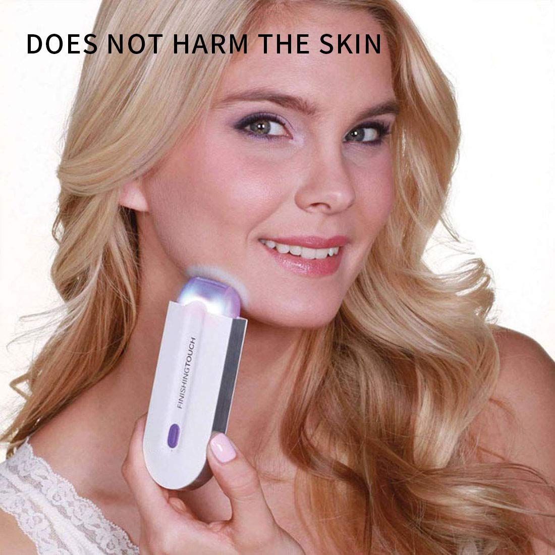 5.9x3.3x1 inch Female epilator, rechargeable lady electric shaver for arms, armpits, bikini line, legs, back(Purple+white)