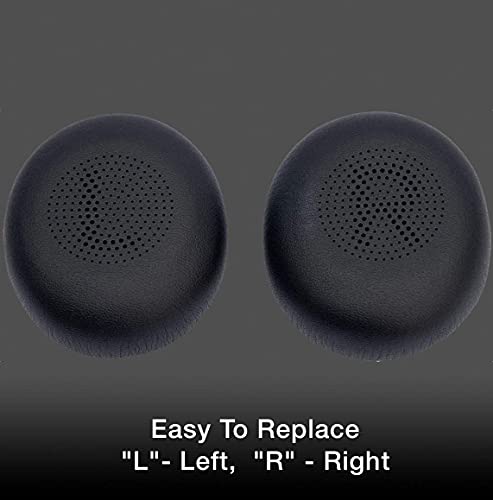 Ear Cushions Pads for Jabra Evolve2 65, Elite 45h, Evolve2 40, Bluetooth and Corded USB Headsets, Global Teck 2pk Replacement Spare Leatherette Ear Cushion (2-Pack Ear Cushions)