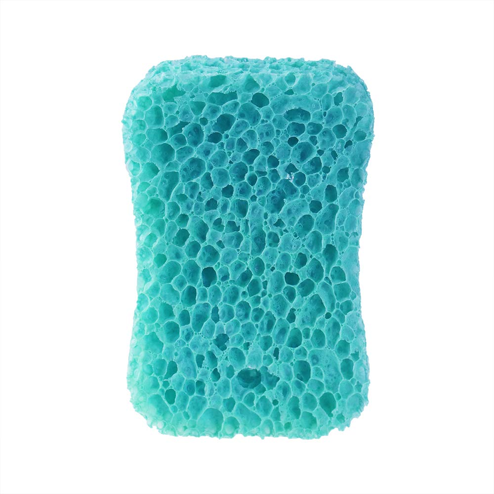Danpaty Bath Sponge 3-Pack – Soft Exfoliating Shower Sponges for Deep Cleaning, Durable Body Sponge Set for Adults in Orange, Blue & Green