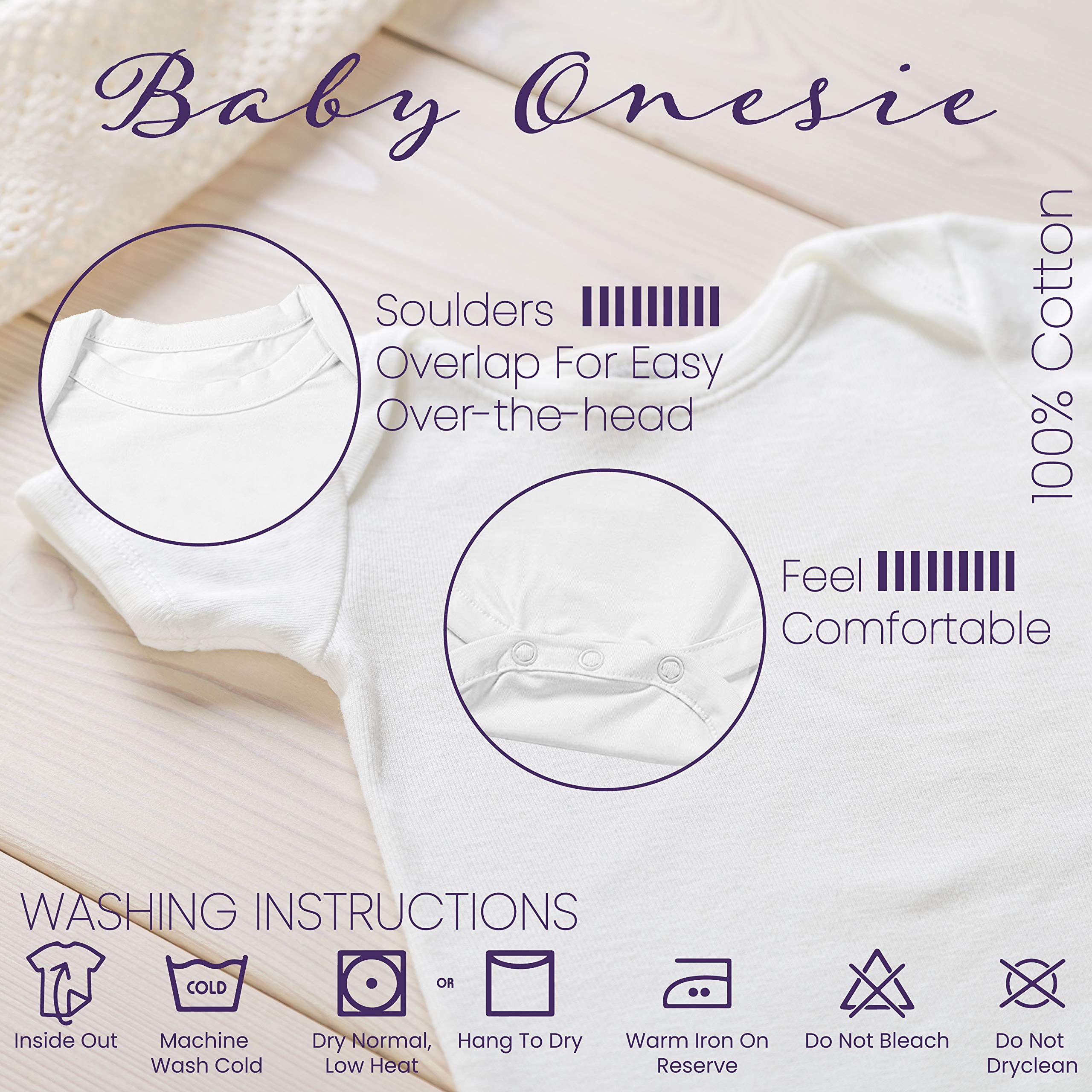 Customize Unisex Baby Onesie Beanies - Personalized Girl Boy Bodysuit Gift C03, White, 6 Months