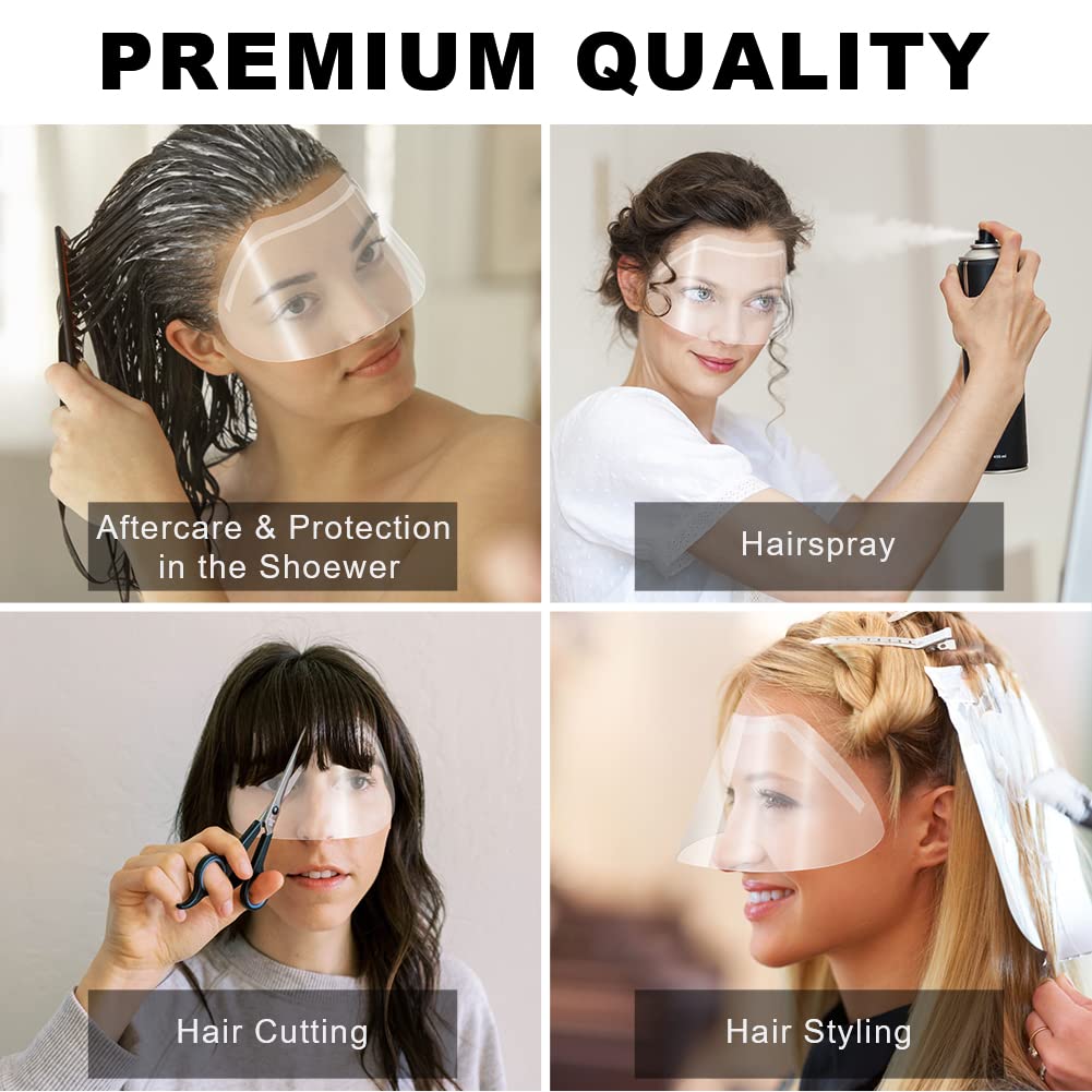 100PCS Face Shield for Shower, Clear Eyebrow Shower Visor for Adults Eyelash Extensions, Eyelid Surgery, Lash Aftercare for Salon Supplies & Permanent Makeup (100 pcs)