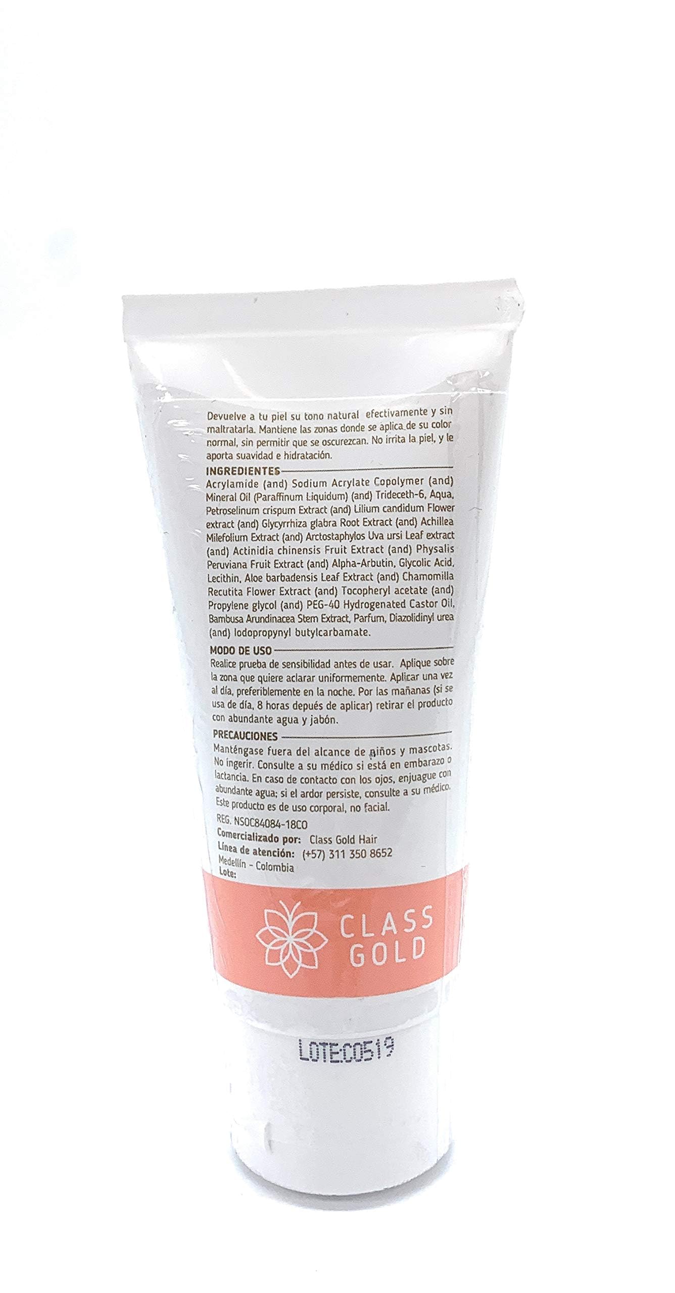 Class Gold Cosmetics Dermoaclarante Crema Body Cream, Natural Skin Cream with Vitamin E