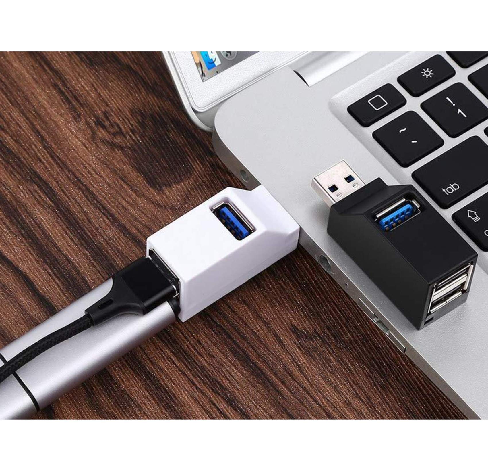3 Ports USB 3.0 HUB, USB3.0 to USB3.0 2USB2.0 for PC Laptop Notebook Tablet (Black)
