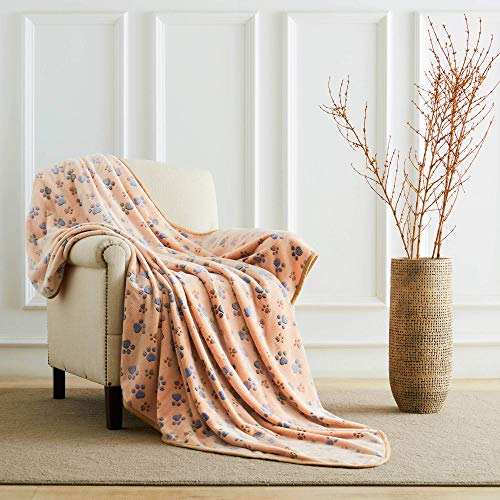 Allisandro Luxurious Dog Blanket, 350 GSM Super Fuzzy Microplush Fleece Pet Blankets for Small Medium Large Dogs and Cats, Brown, 40 x 32 Inches