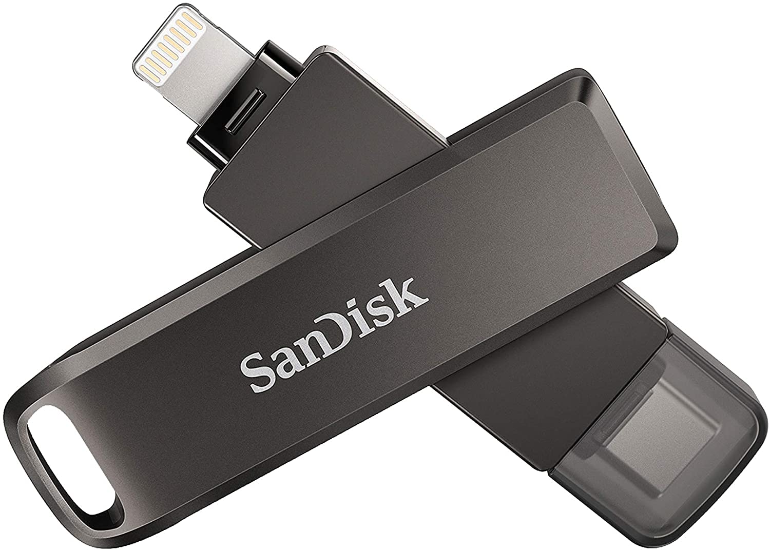 SanDisk 128GB iXpand Luxe Flash Drive for iPhone, iPad Tablet & USB TypeC Devices - 3.1 Dual Drive for Lightning & Type-C (NOT Type-A) SDIX70N-128G-GN6NE Bundle with 1 Everything But Stromboli Lanyard