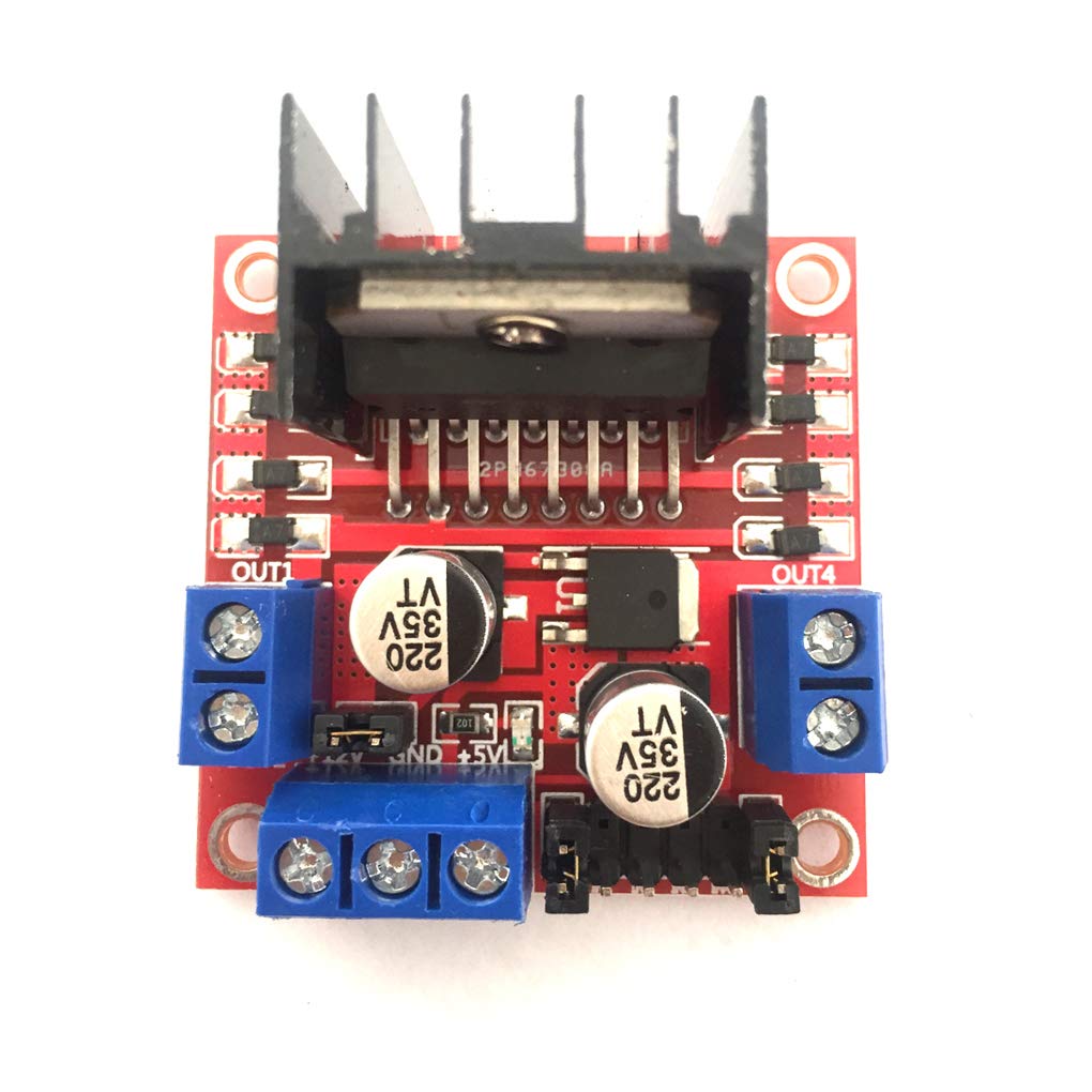 4pcs L298N Controller Board Module Dual H-Bridge 3pcs Dupont Connector Cables for Arduino Smart Car Power UNO MEGA R3 Mega2560 Motor Driver Stepper DC Motor