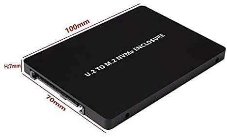 M.2 to U.2 Adapter for M.2 PCIe NVMe SSDs PCIe M.2 Drive to U.2 (SFF-8639) Host Adapter M2 SSD Converter (U2M2E125) (2pcs)