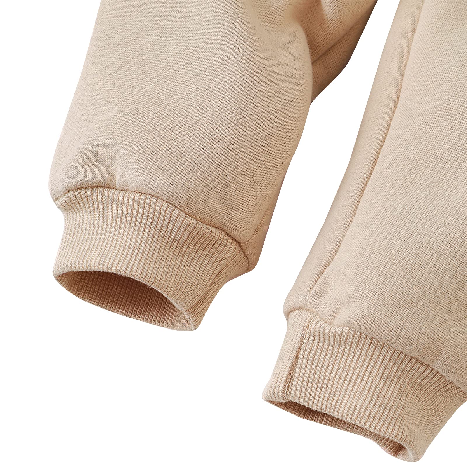 SOBOWO 5t Sweatsuits Toddler Boy Sweatshirt Baby Boys Winter Clothes Long Sleeve Pullover Sweatshirt Pants 2Pcs Kids Winter Outfits Set (Beige, 4-5T)