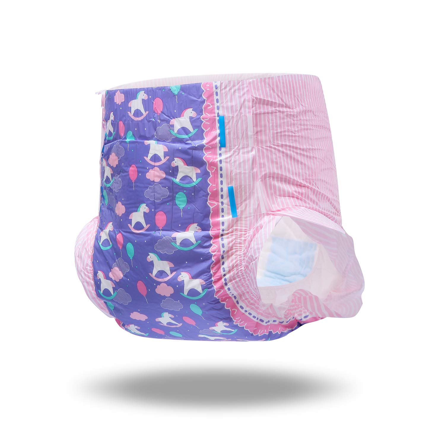 Littleforbig Adult Printed Diaper 40 Pieces (4 Packs) - Little Fantasy (Medium 28"-38")