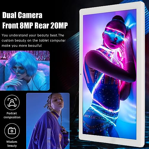 10.1 Inch Tablet 12GB 256GB 4G LTE Tablet 8800mAh 2.4G 5G WiFi 100‑240V for Android 11.0 for Study (US Plug)
