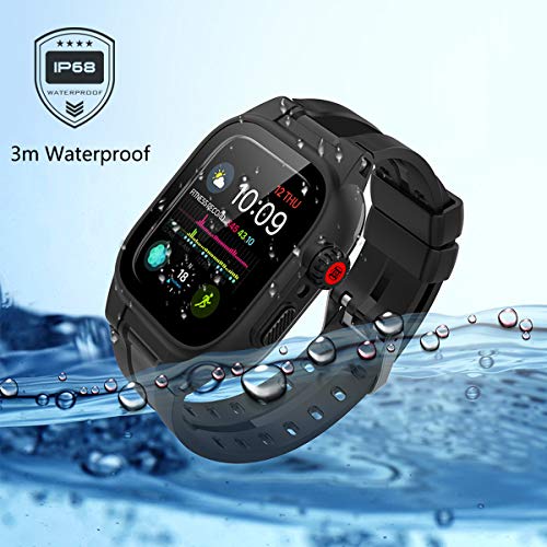 44mm Apple Watch Series 6 Series 5 Series 4/SE Waterproof Case, Built-in Screen Protector, Apple Watch Shockproof and Dustproof Case for Series 6/5/4/SE Case