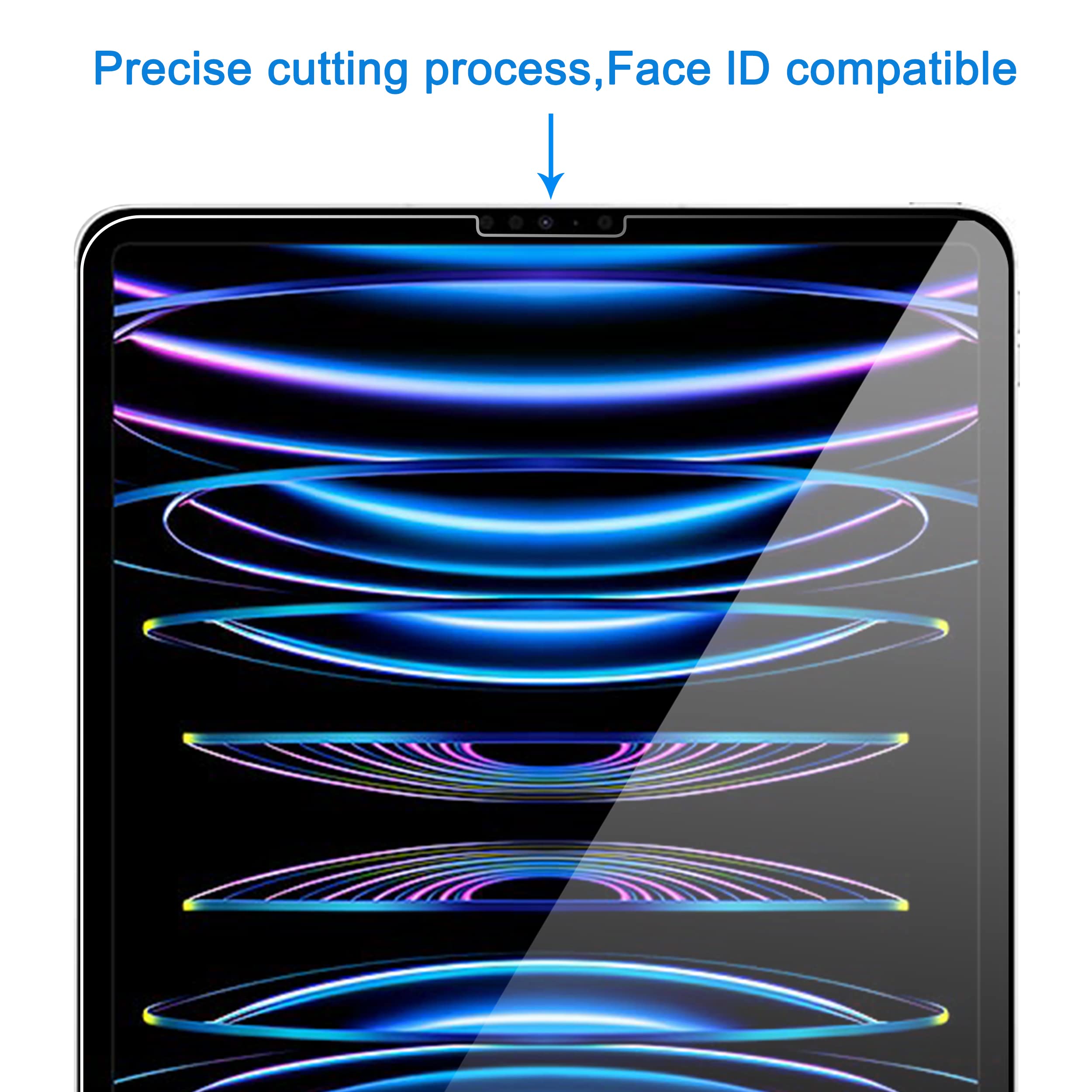 Ailun Screen Protector for iPad Pro 11 inch 2022/2021/2020 (4th/3rd/2nd Generation) 3 Pack + 2 Pack Camera Lens Protector,Tempered Glass,Face ID & Apple Pencil & Case Compatible [5 Pack]