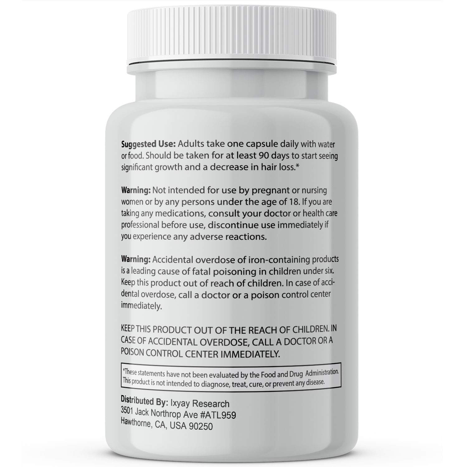 Finanutride Natural DHT Blocker & Hair Growth Capsules - Prevent Hair Loss, Stimulate Follicles, Proprietary Regrowth Treatment
