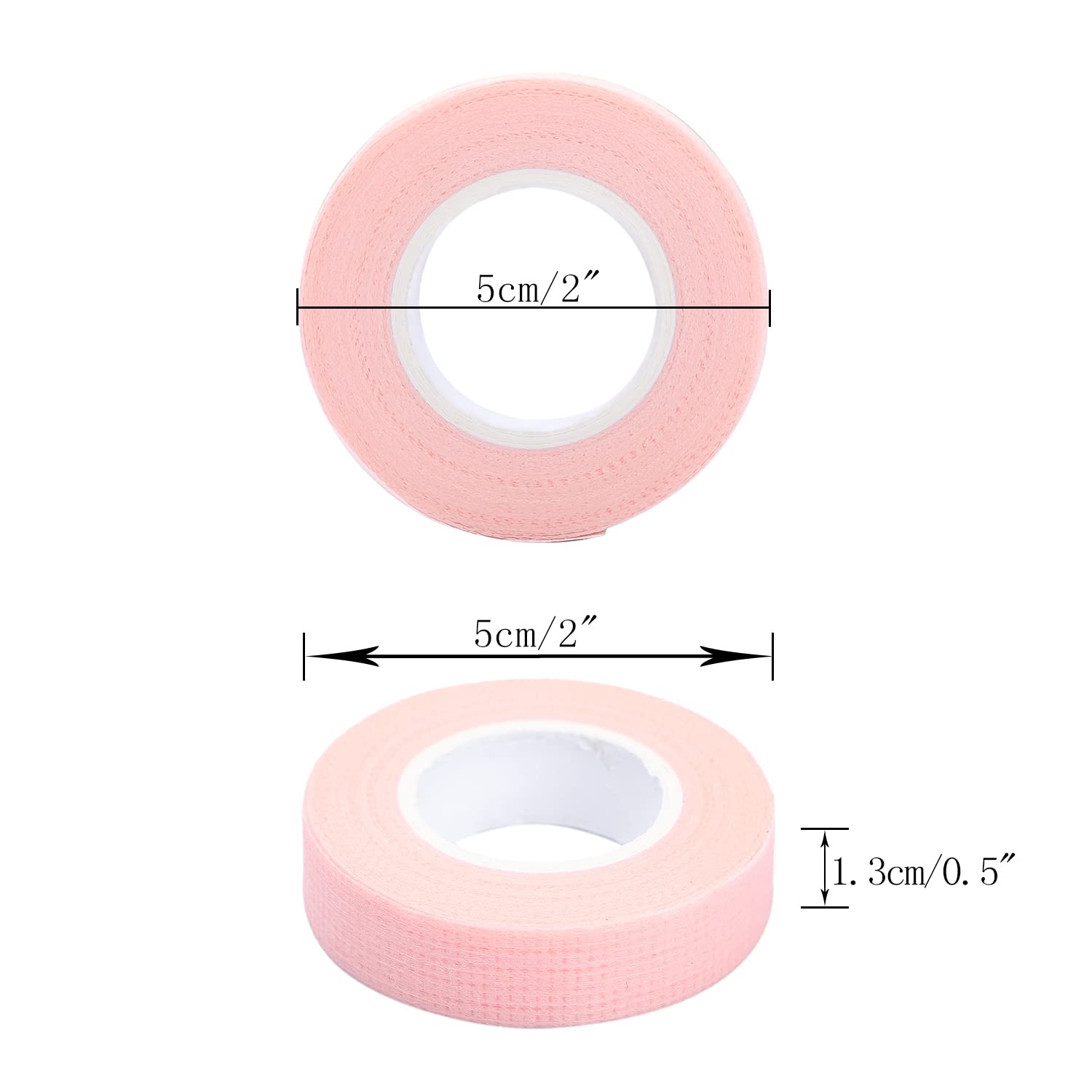 Etercycle 6 Rolls Lash Extension Tape, Eyelash Tape Micropore Breathable Adhesive Fabric Lashes Tape for Eyelash Extension Supply Tools, 1/2'' x 10 Yards Each Roll (Pink)