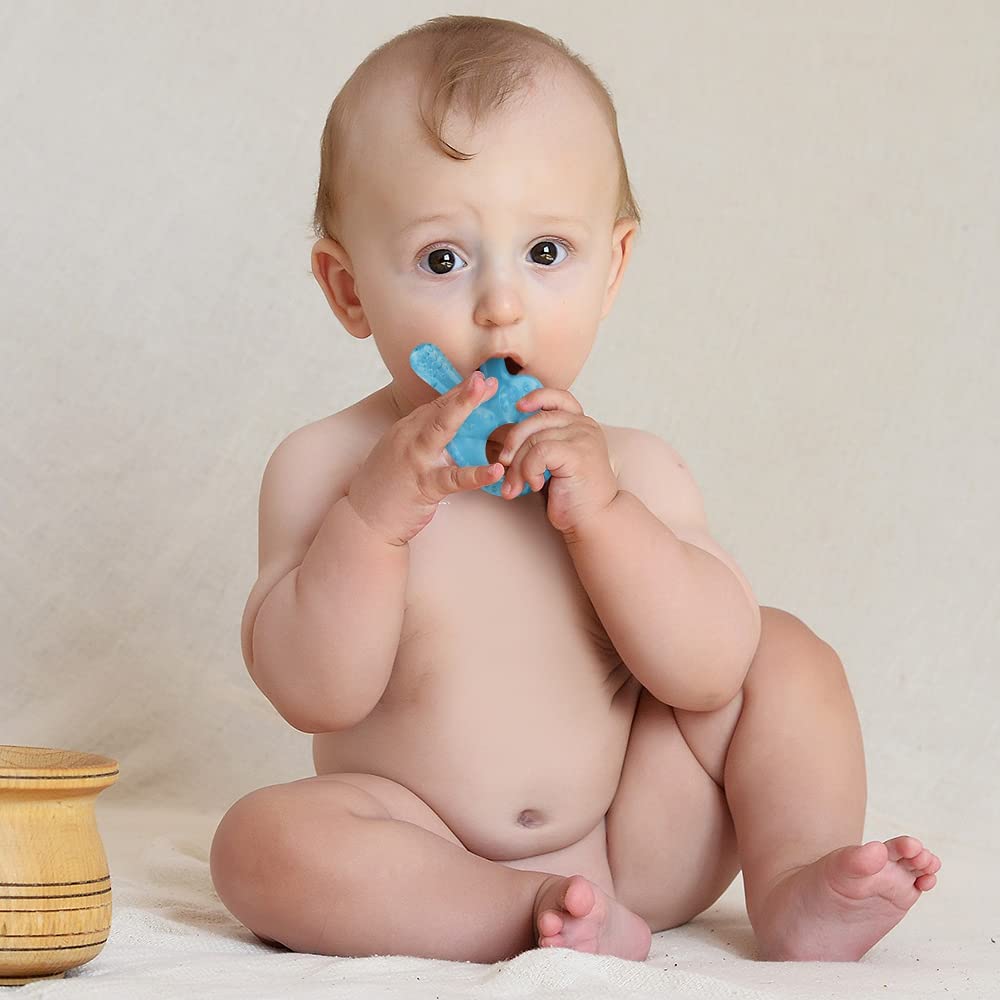 3-Pack Water Teether, Soothing Teether Set, Baby Teething Toys 02, Blue/Pink/Green