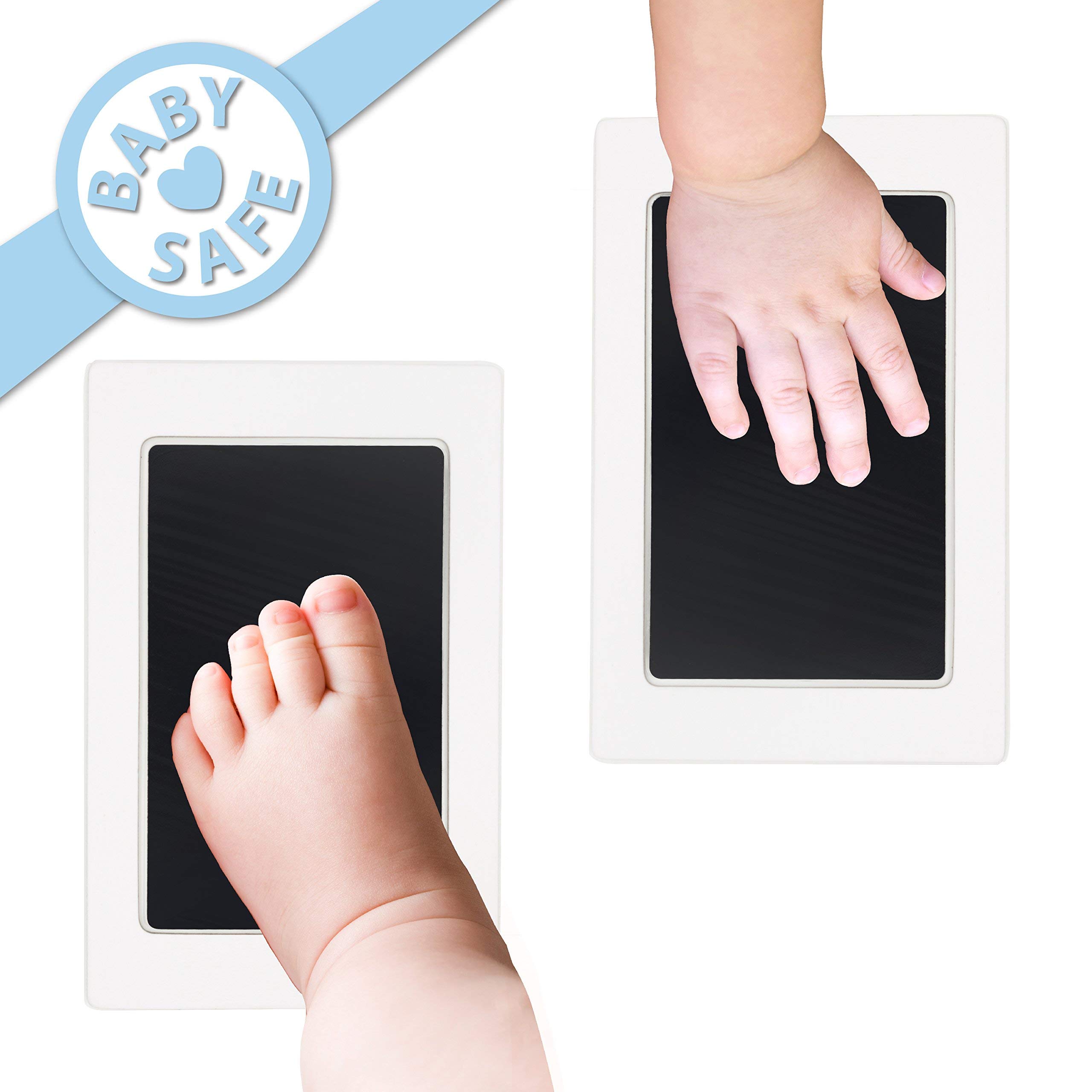 Baby Memory Book + Clean-Touch Ink Pad + 28 Monthly & Milestone Stickers. The Perfect Newborn Bundle for A New Mom by Tiny Gifts