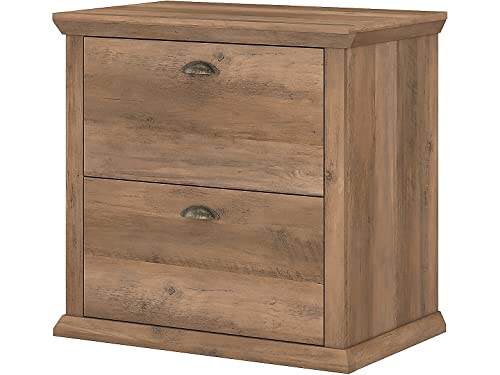 Bush Furniture Yorktown 2 Drawer Lateral File Cabinet in Reclaimed Pine