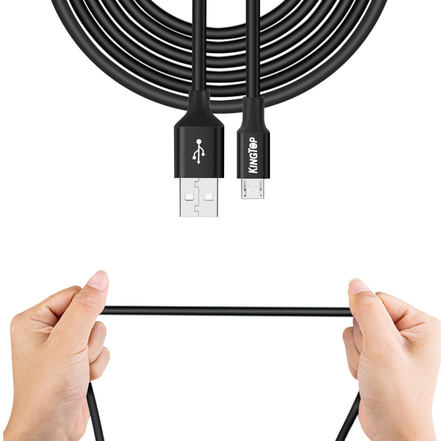 2 pack 9.8ft Charging Cable for PS4 and Xbox One Controller Kingtop USB Charge Cord for Playstation 4 DualShock Xbox One Controller Android Smartphone